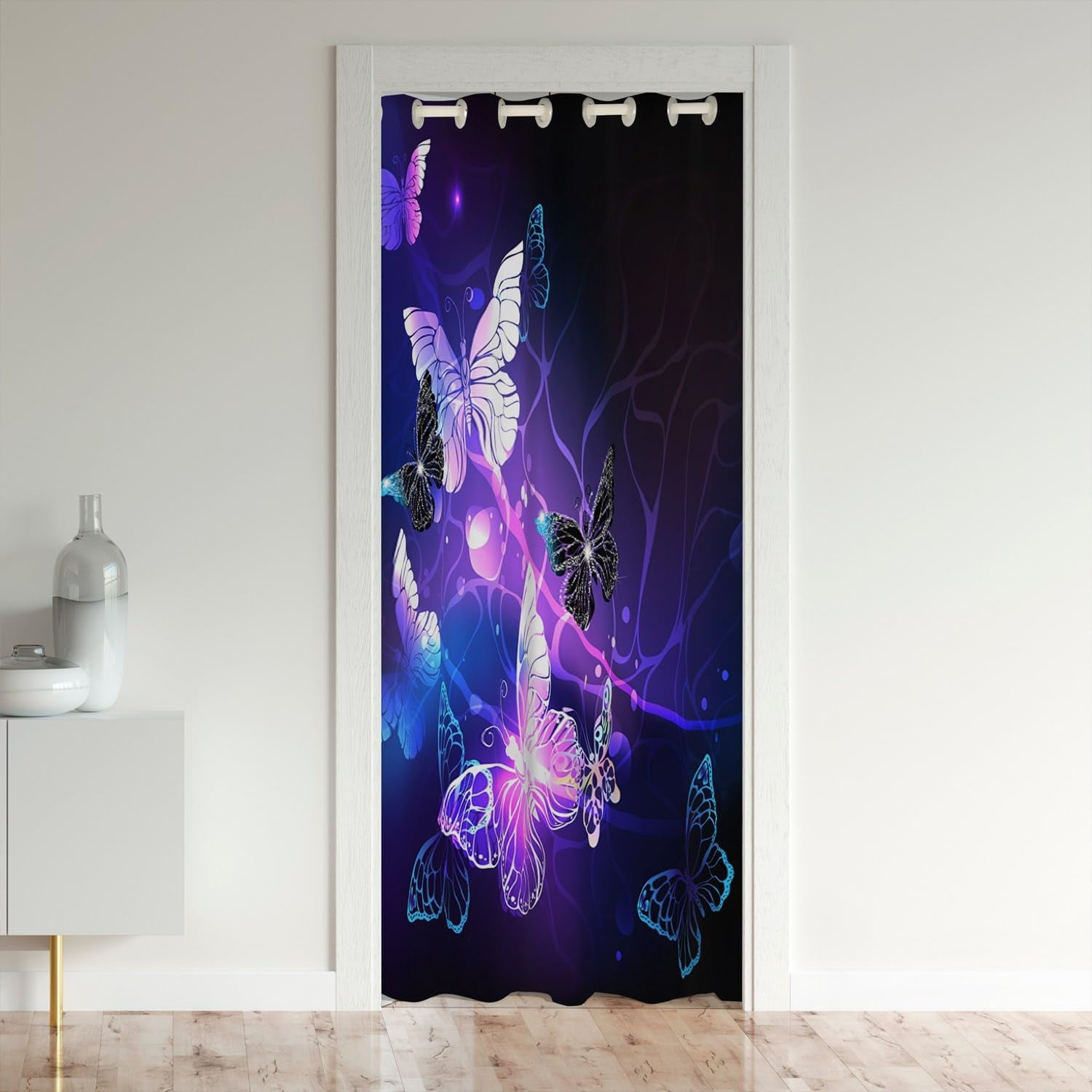 Butterfly Animal Door Curtains Privacy Closet Nor for Bedroom Dining ...