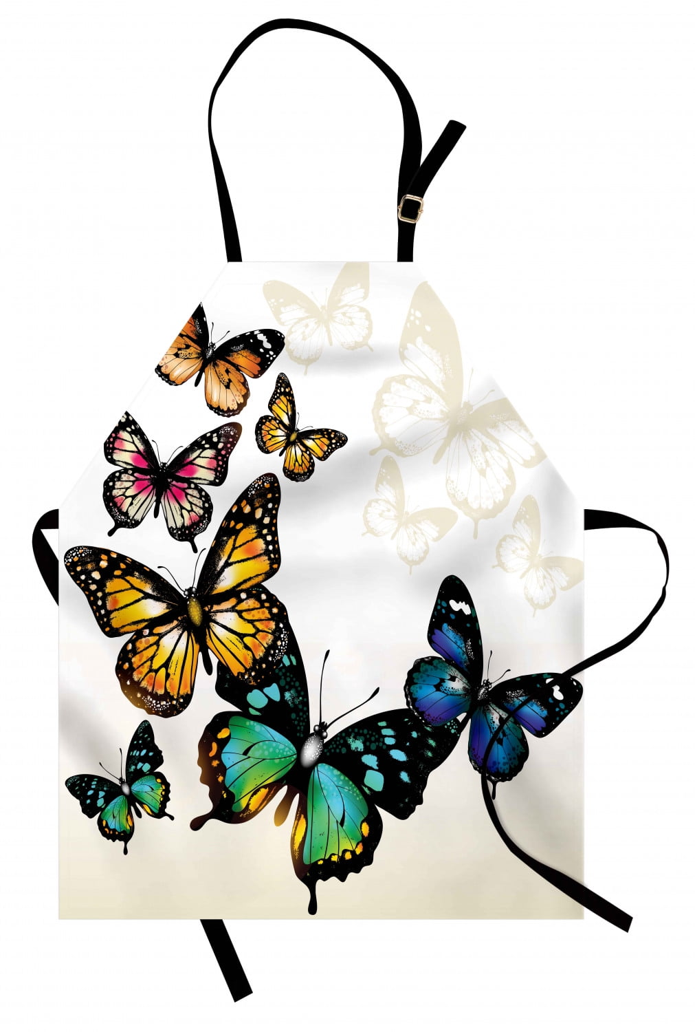 Butterfly Apron Vivid Monarch Butterflies Flying Shades Shadows ...