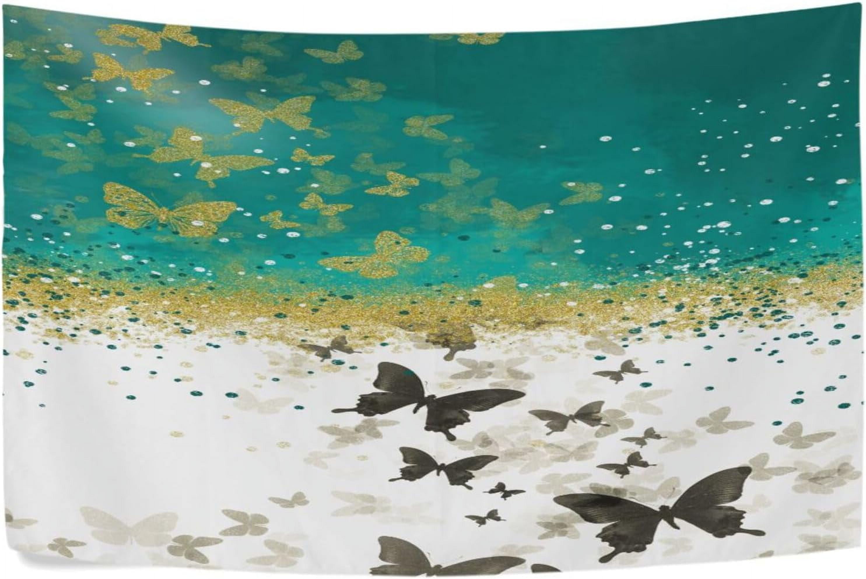 Butterfly Art Oil Painting Tapestry Wall Hanging Tapestries Happy ...