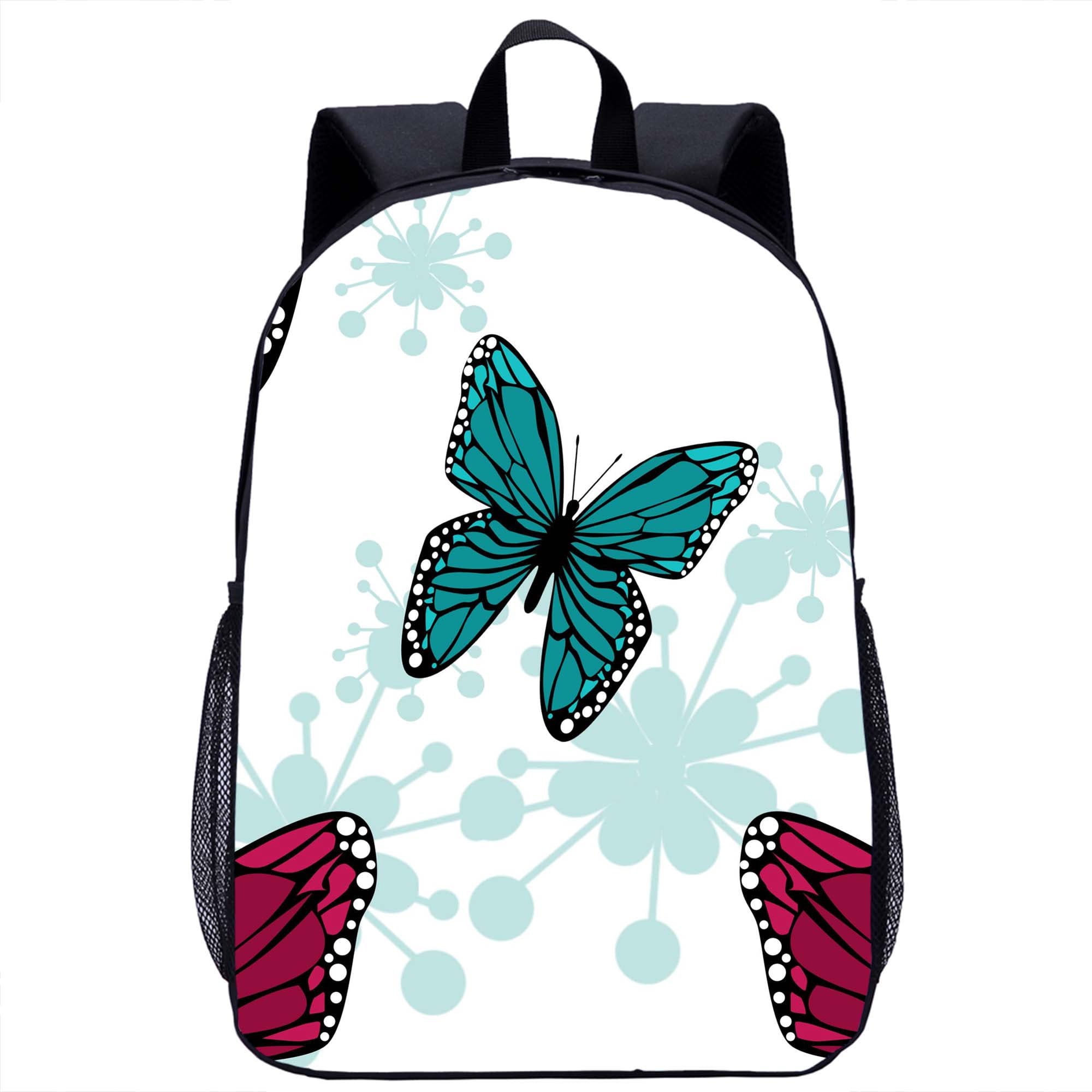 Butterfly Art Pattern Backpack Daily Bag Fashion Print Teenager Laptop ...