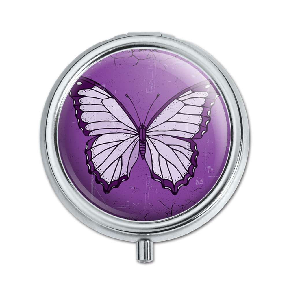 Butterfly Artsy Purple Pill Box - Walmart.com