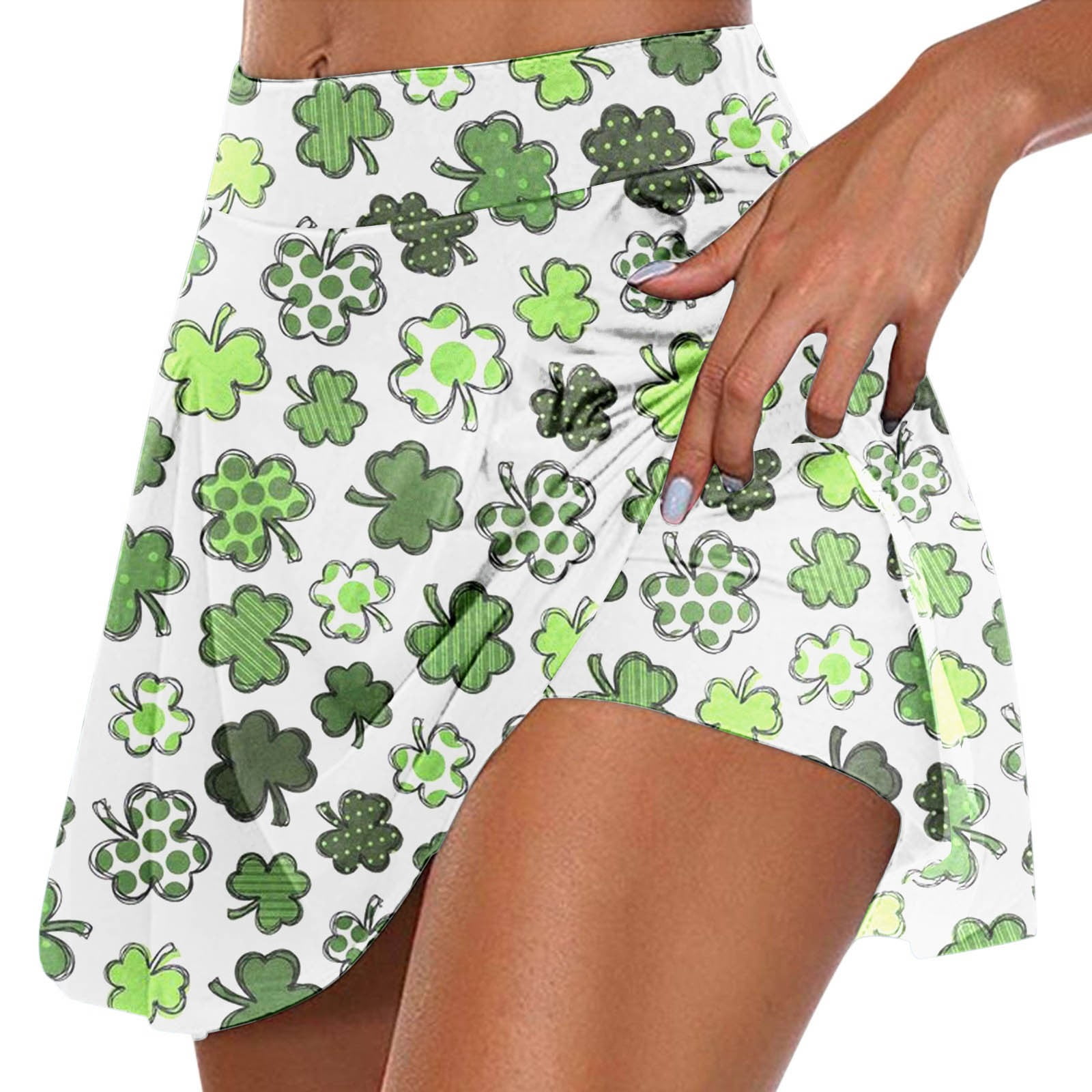 Butterfly Athletic Shorts For Womens 2 In 1 Flowy St. Patrick's Day ...