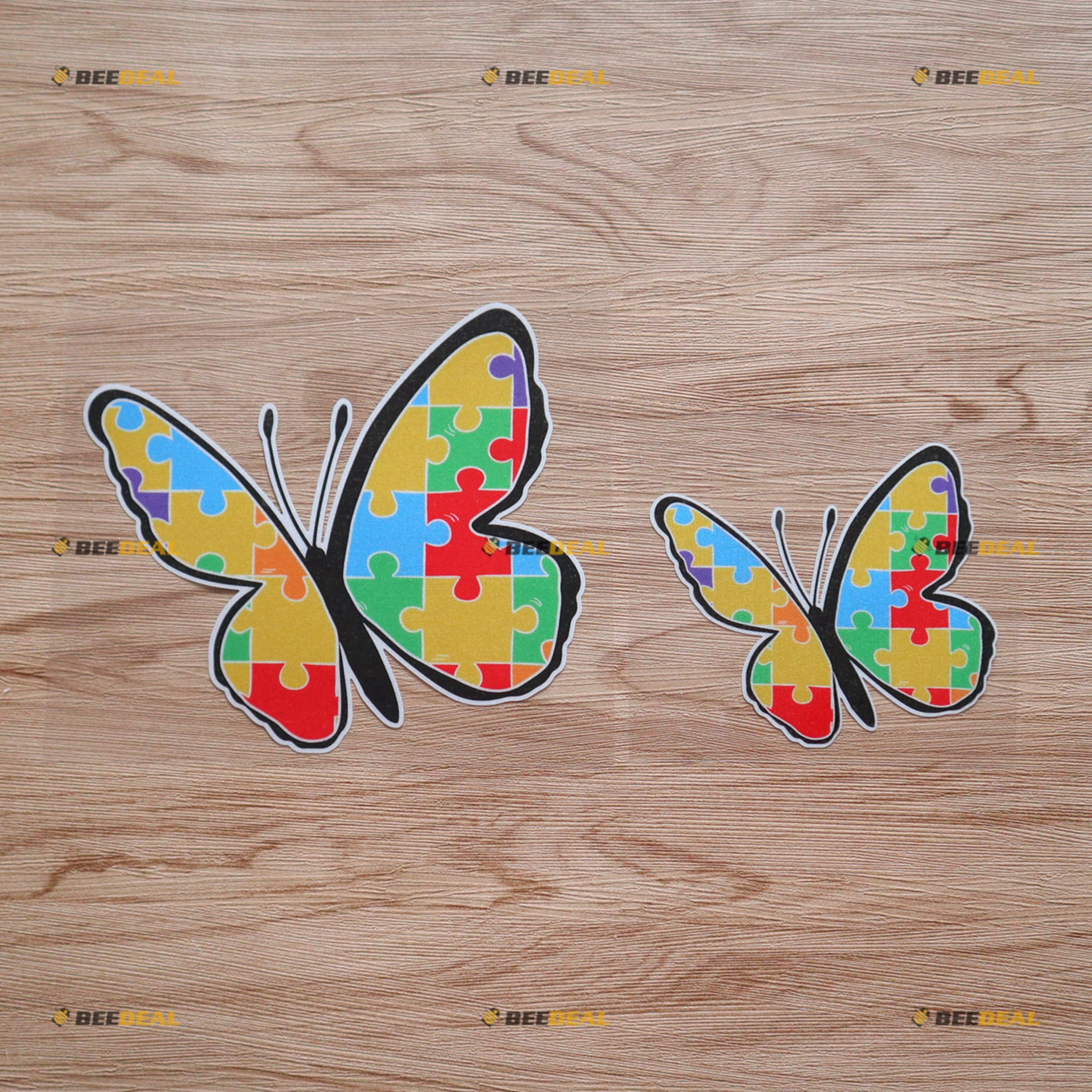 Butterfly Autism Awareness Puzzle Piece Autistic Sticker Decal Vinyl ...