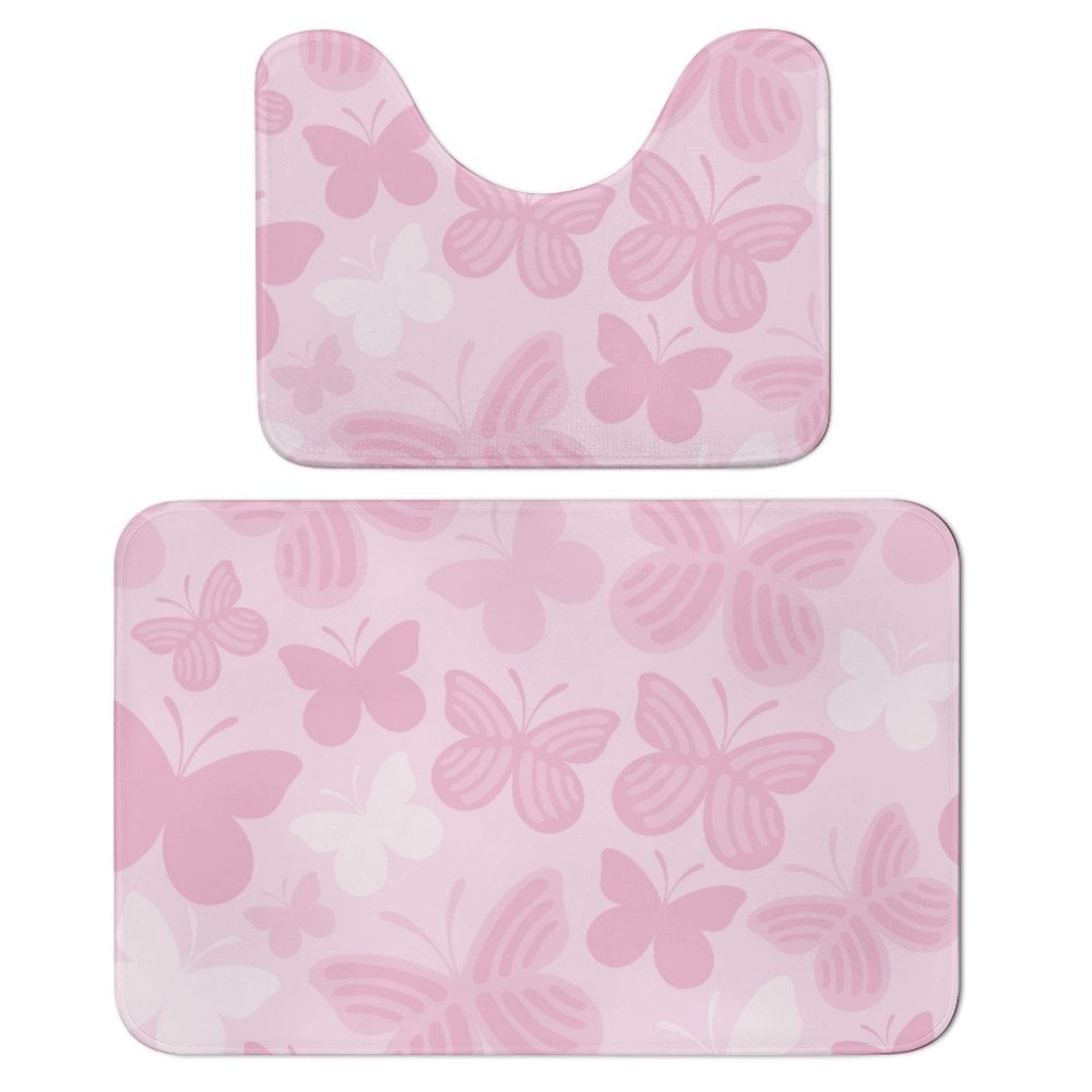 Butterfly Bathroom Rugs Set 2 Pieces, Bathroom Set - Quick Drying Bath ...
