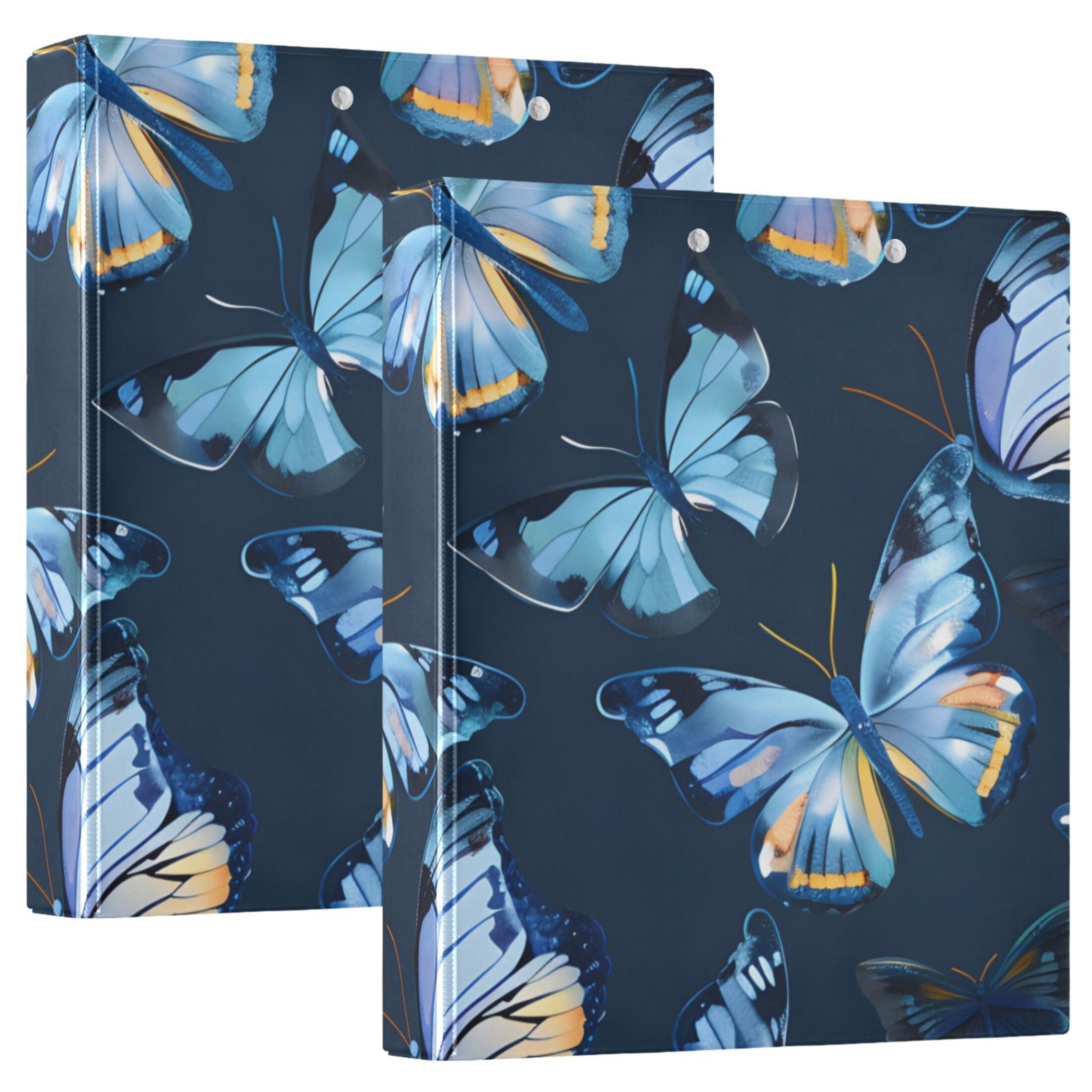 Butterfly Beautiful Hardcover 3 Ring Binder 1.5 inch Round Rings with ...