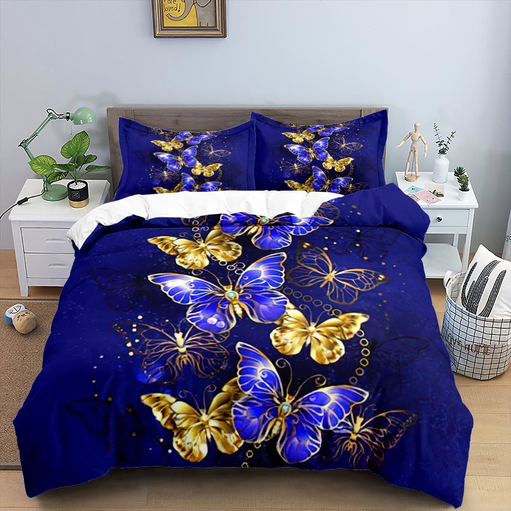Butterfly Bedding Bed Set 3 Pieces Ultra Soft Microfiber Butterflies ...