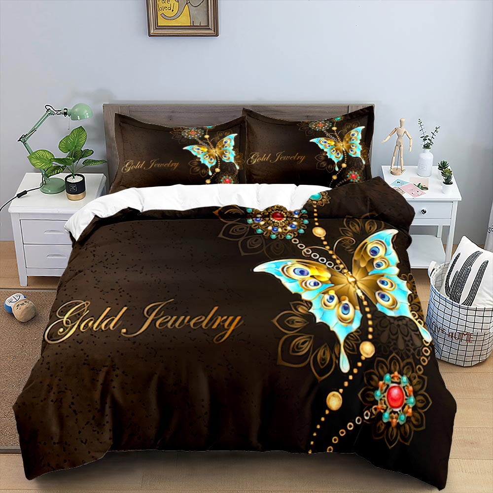 Butterfly Bedding Bed Set 3D Printed Kawaii Cute Butterflies Bedding ...