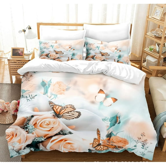 Butterfly Bedding Set,Butterflies Theme Comforter Cover Sets ...