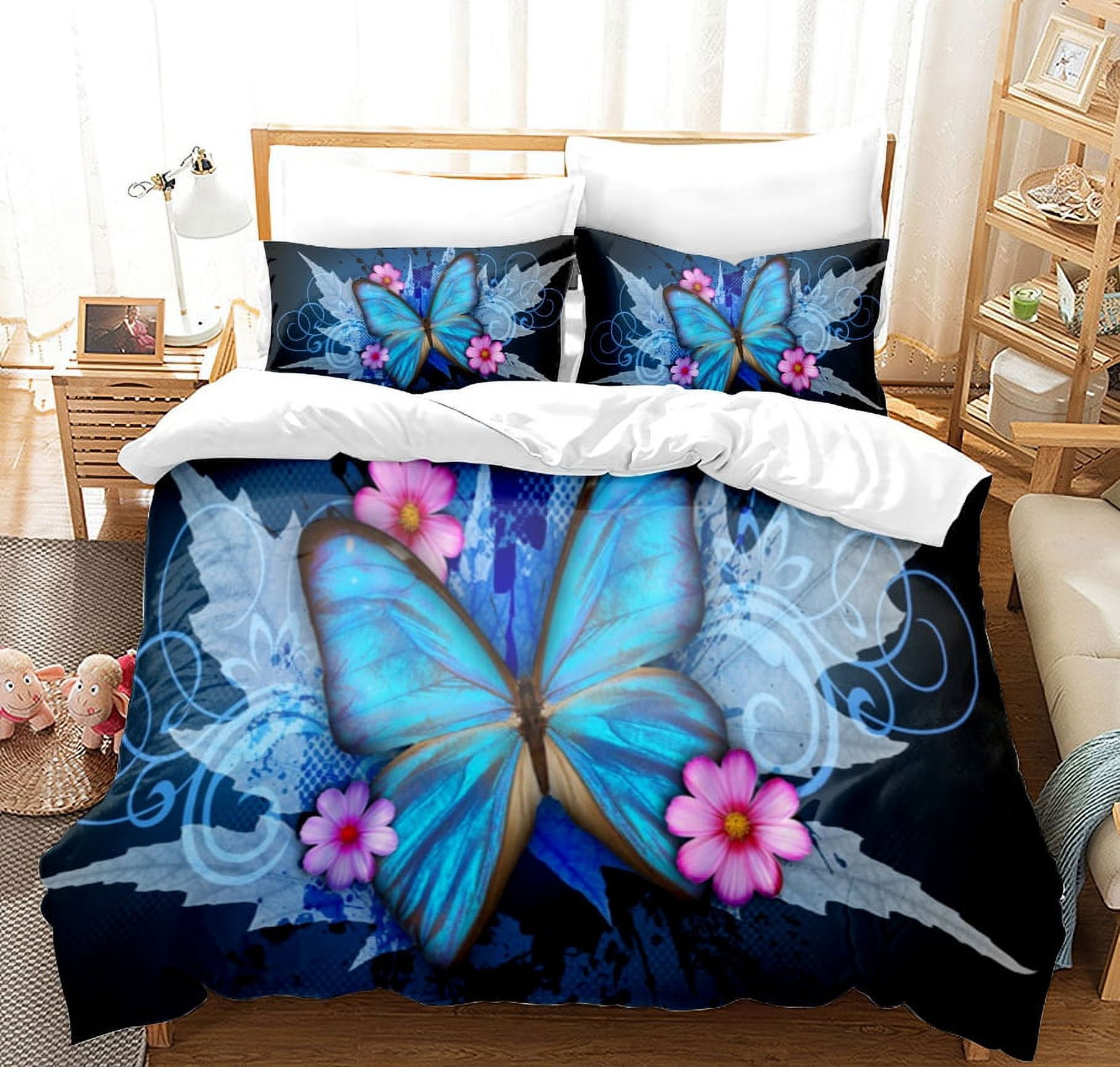 Butterfly Bedding Set,Butterfly Duvet Cover Set Twin Full Queen King ...