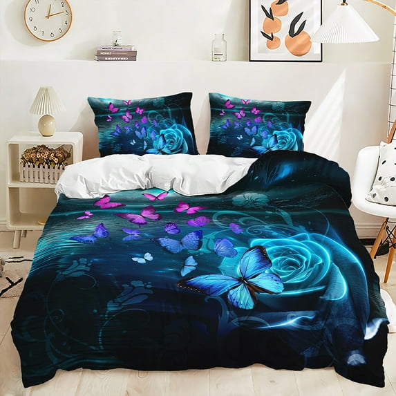 Butterfly Bedding Set,Butterfly Duvet Cover Set Twin Full Queen King ...
