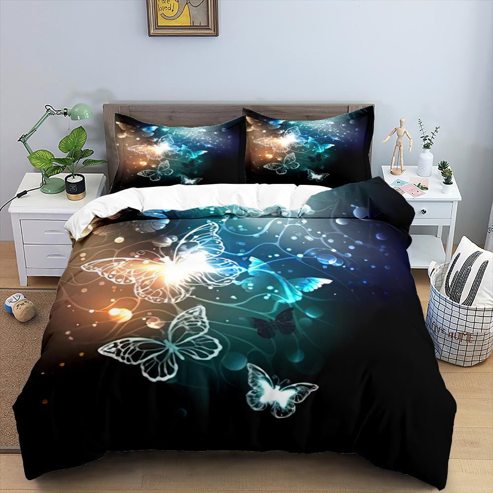 Butterfly Bedding Set,Butterfly Duvet Cover Set Twin Full Queen King ...