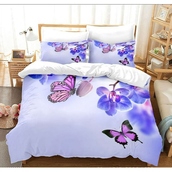 Butterfly Bedding Set,Butterfly Duvet Cover Set Twin Full Queen King ...
