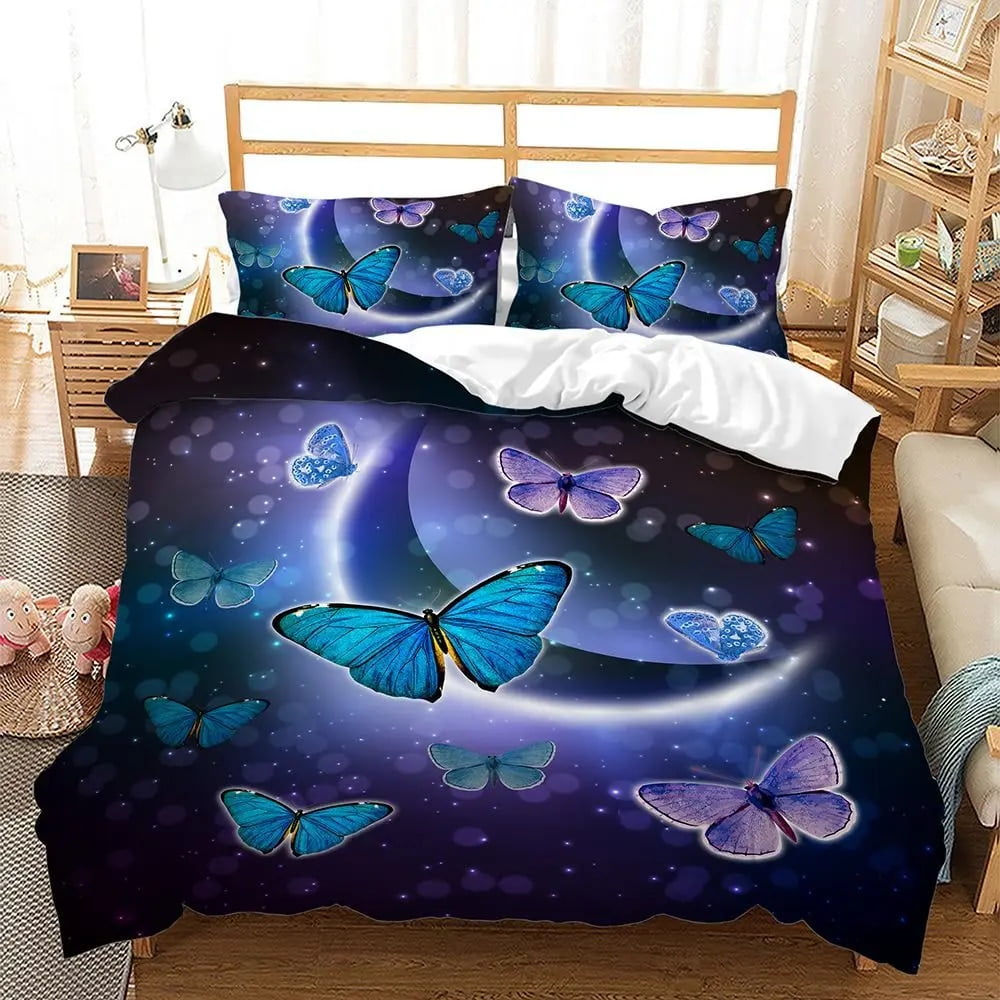 Butterfly Bedding Set Twin Size for Girls Kids Teens 33 Piece Bed in A ...