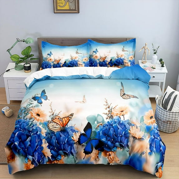 Butterfly Bedding Twin Full Queen King Size,Rainbow Set for Girls Kids ...
