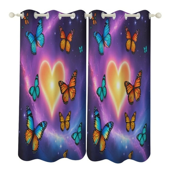 Butterfly Blackout Curtain 3d Printed Window Curtain Bedroom Living ...