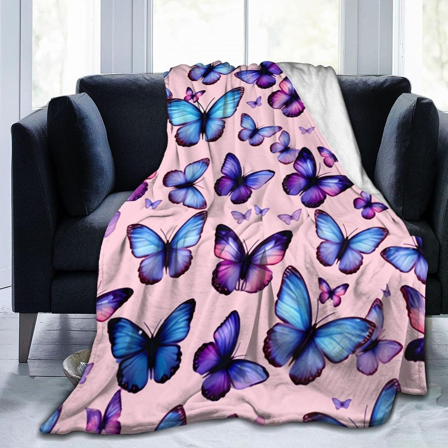 Butterfly Blanket Beautiful Butterflies Soft Throw Print Blanket ...
