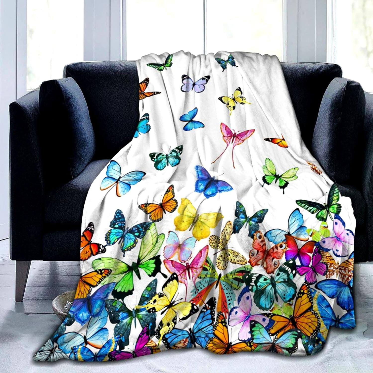 Butterfly Blanket Beautiful Butterfly Throw Blanket Ultra Soft Blankets ...