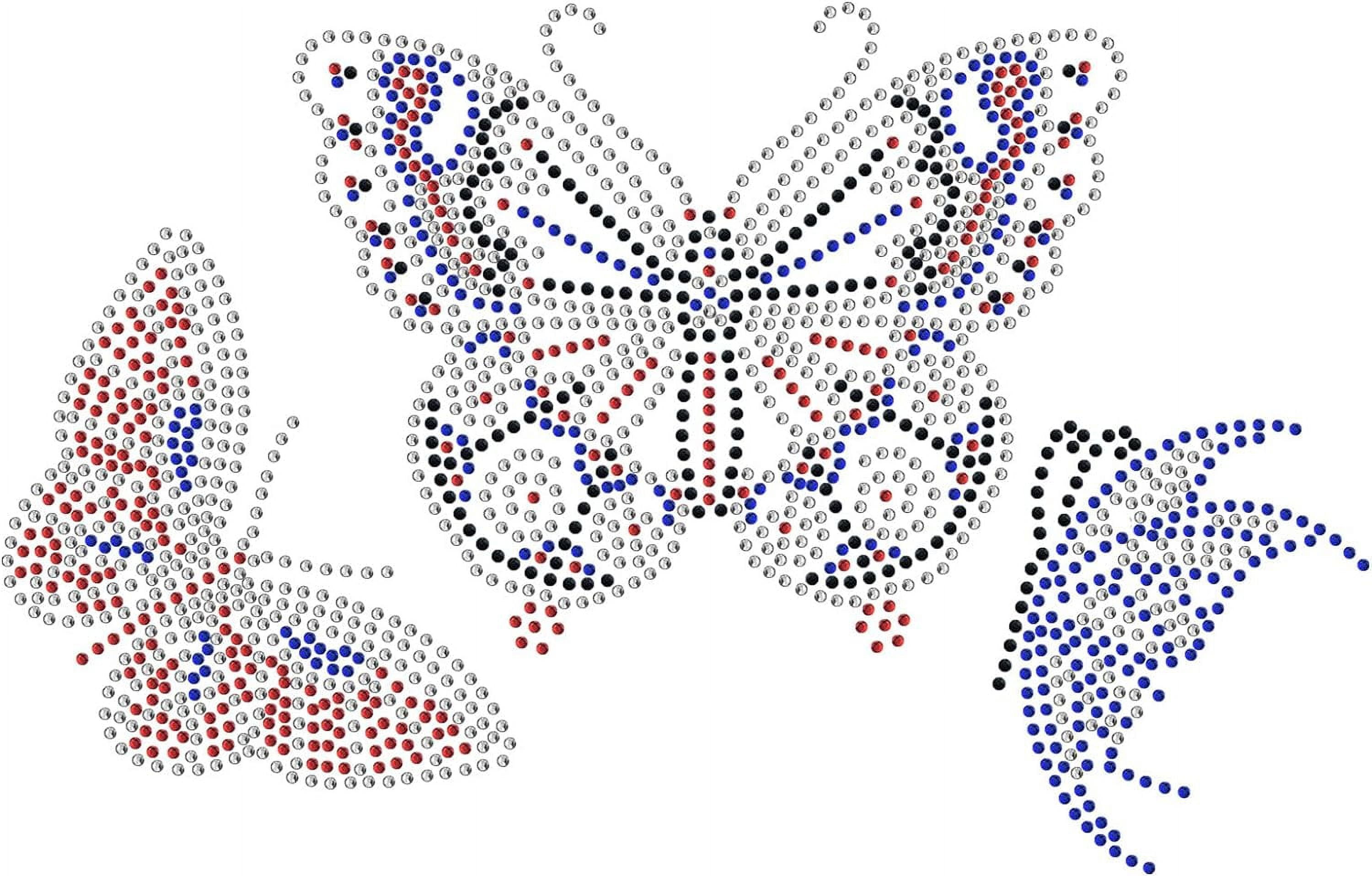 Butterfly Bling Rhinestone Iron on Transfers Clear Crystal Rhinestone ...
