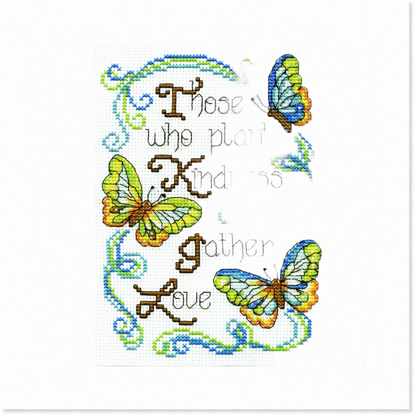 Butterfly Bliss Cross Stitch Kit - Create Kindness with this Multicolor ...