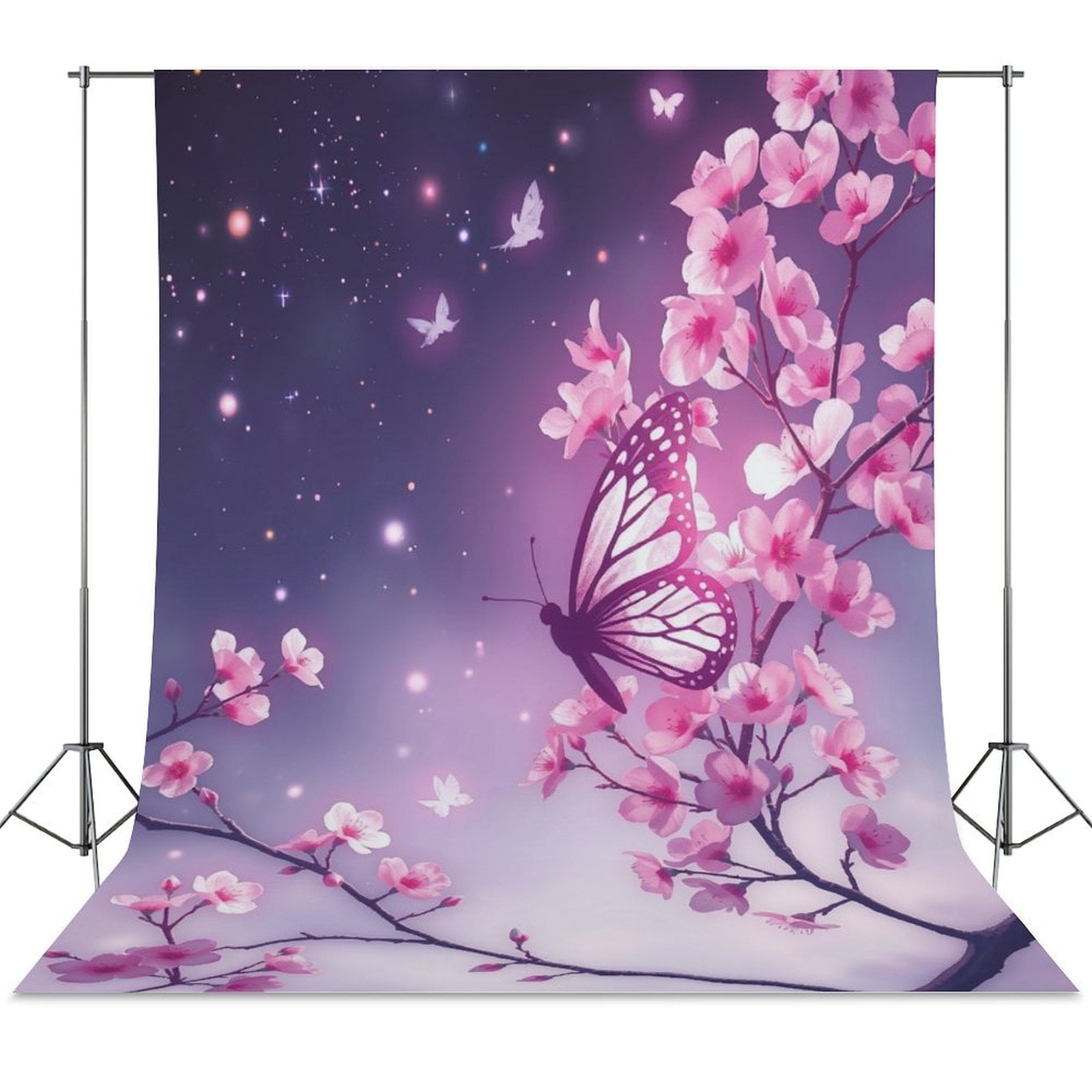 Butterfly Blossoms Night Backdrop Baby Shower Newborn Portrait Girl Boy ...