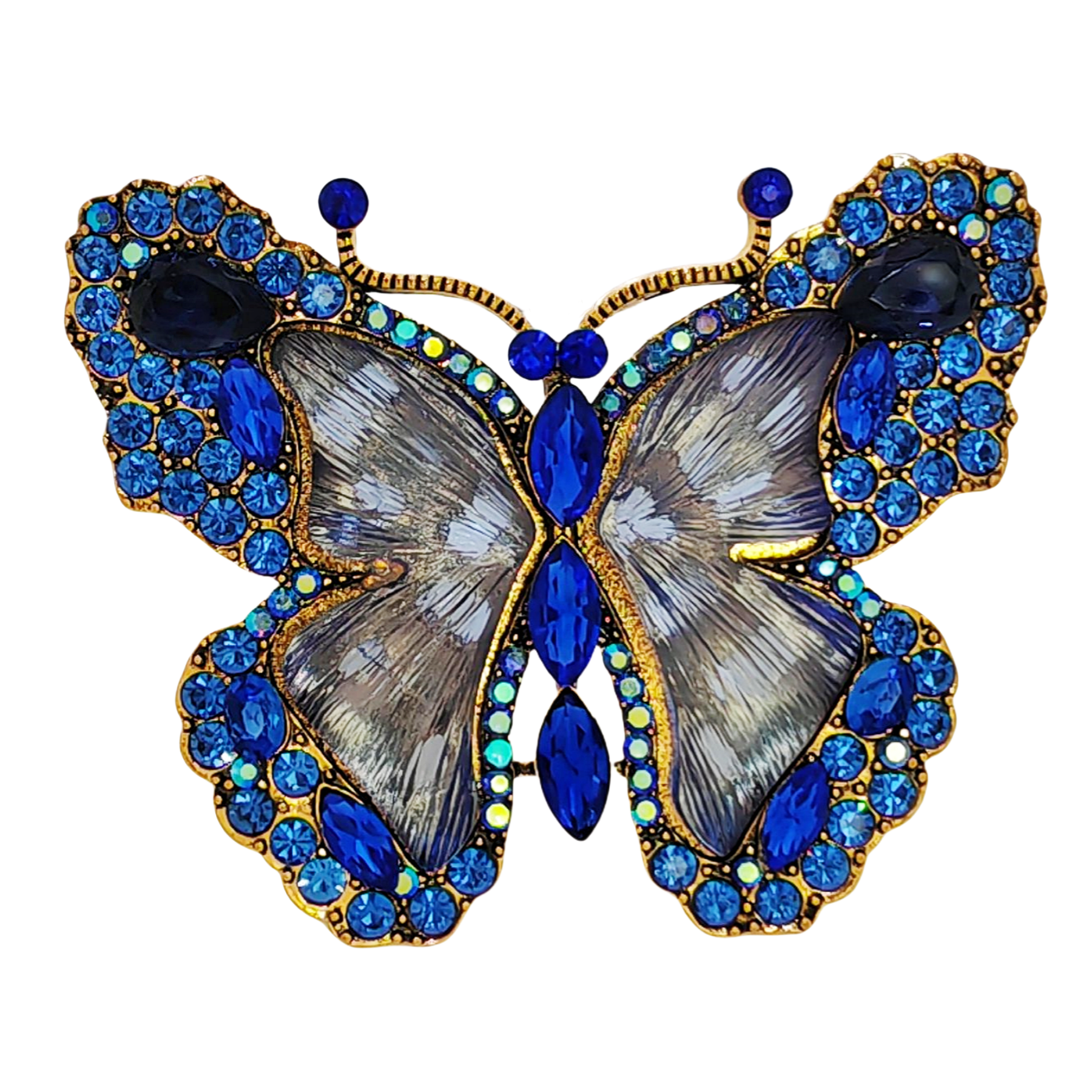 Butterfly Blue, Crystal, Enamel Brooch - Walmart Business Supplies