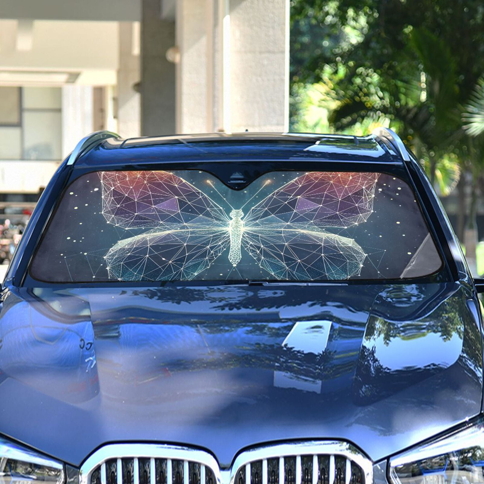 Butterfly Blue Lines Automotive Front Car Windshield Sun Shade ...