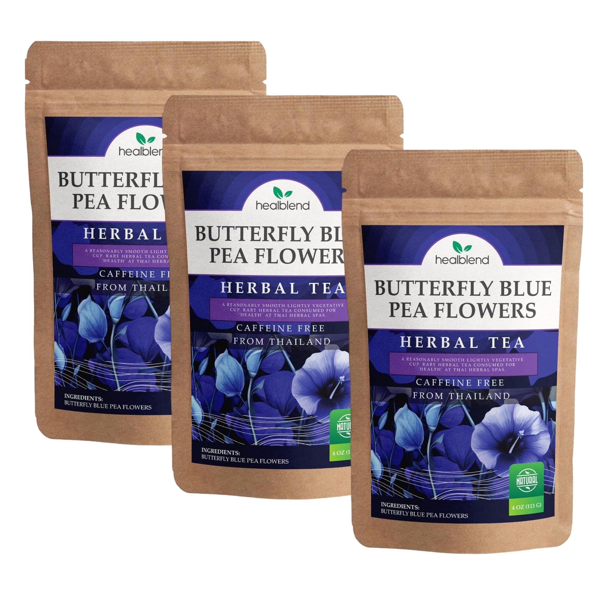 Butterfly Blue Pea Flowers Herbal Tea - Natural Rich Source of ...