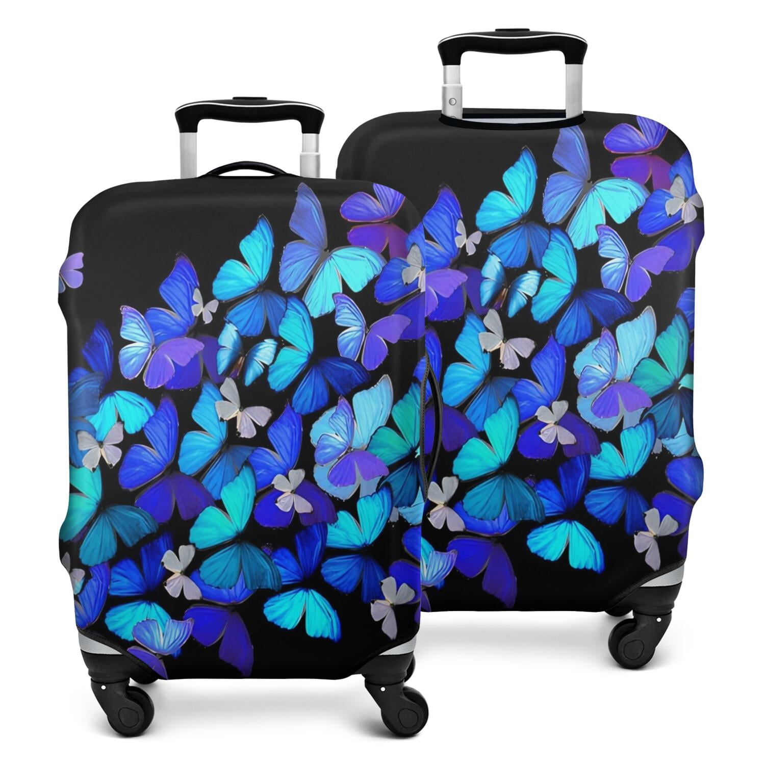 Butterfly Blue Purple Wing Pattern Luggage Cover Fashion Suitcase Cover ...