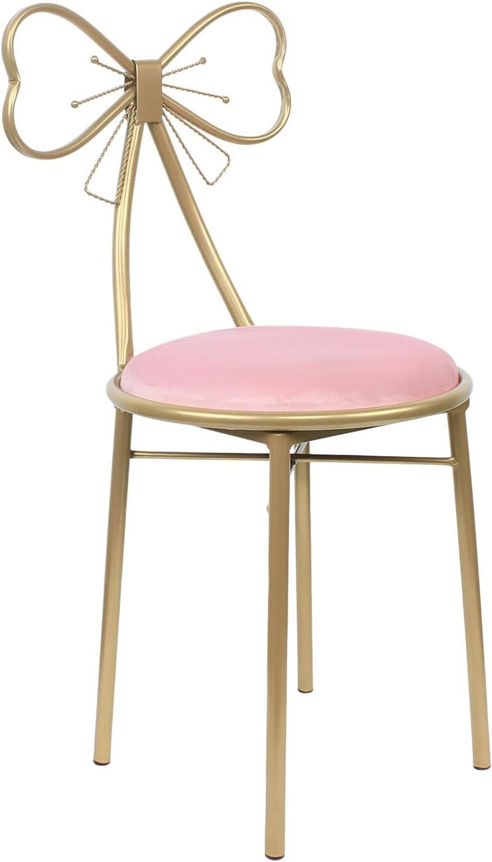 Butterfly Bow Tie Pink Vanity Chair Butterfly Backrest Chair Luxury ...