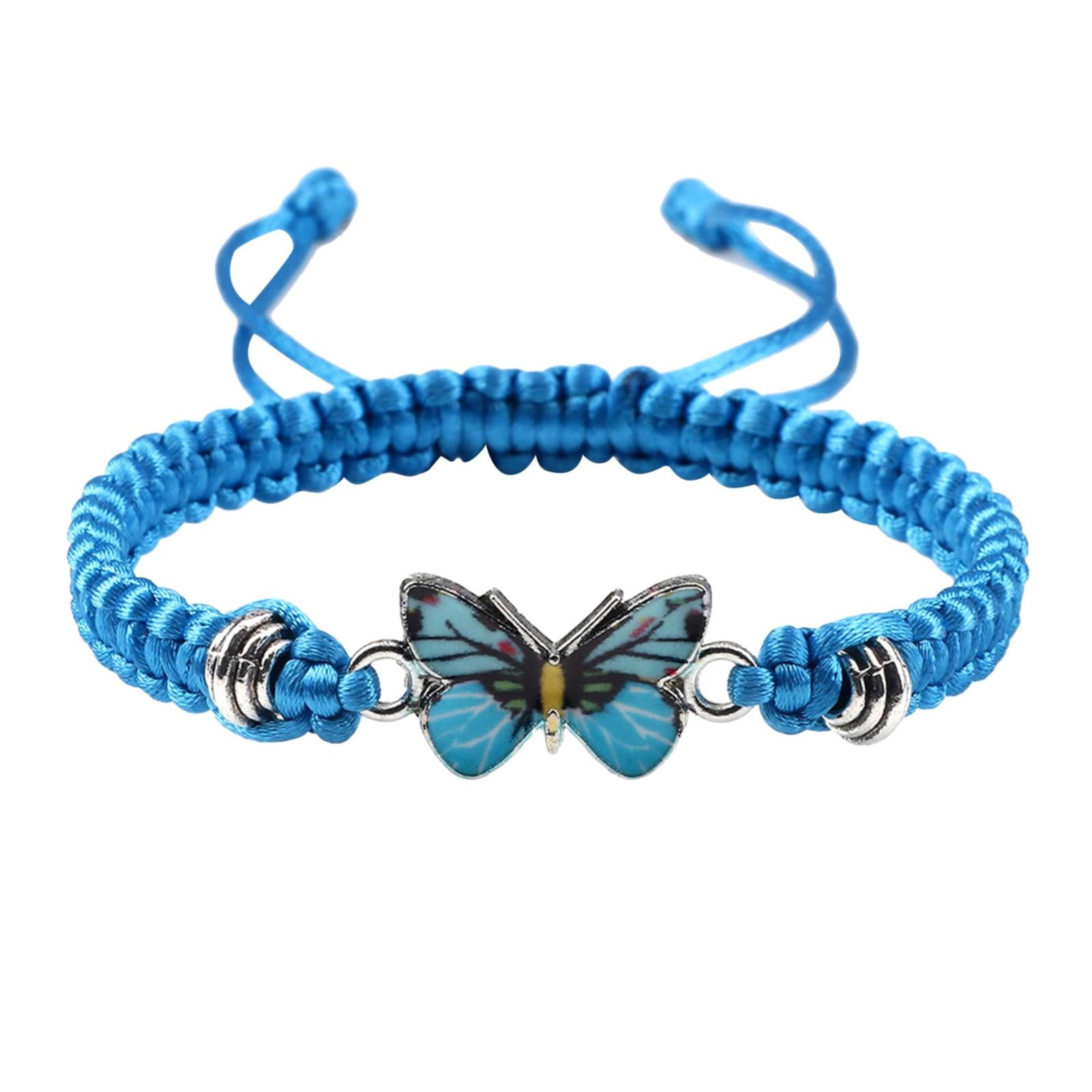 Butterfly Bracelets for Teen Diamond Necklace Girls Adjustable String ...