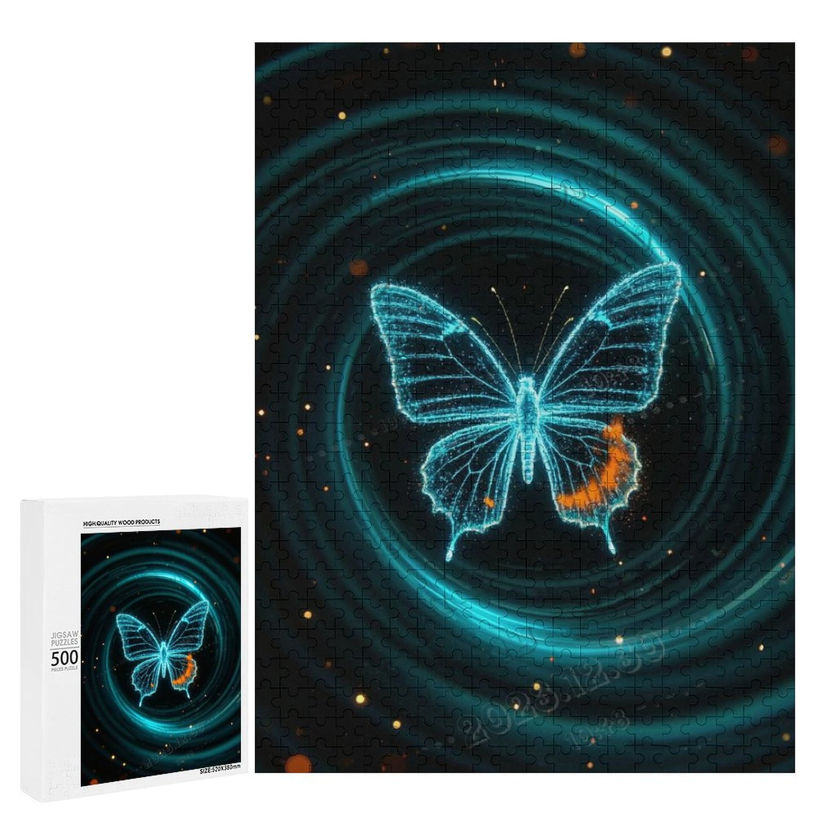 Butterfly Brain Teaser Puzzle – 500 Piece Wooden Jigsaw for Adults ...