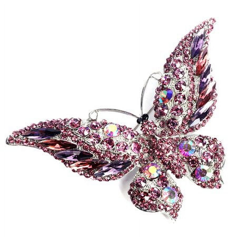 Butterfly Brooch Luxury Crystal Pin For Women Party Banquet Rhinestone ...