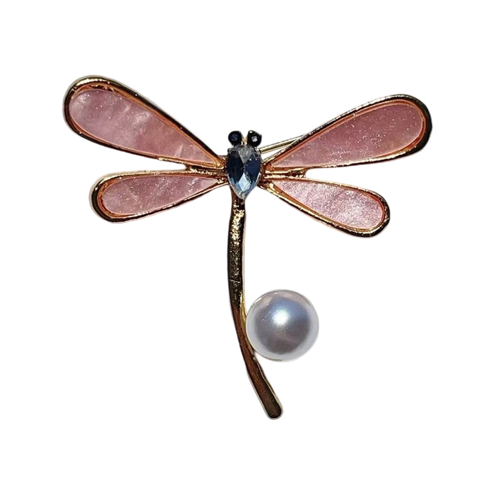 Butterfly Brooch with Pearls & Waterdrops Design, Elegant Alloy Jewelry ...