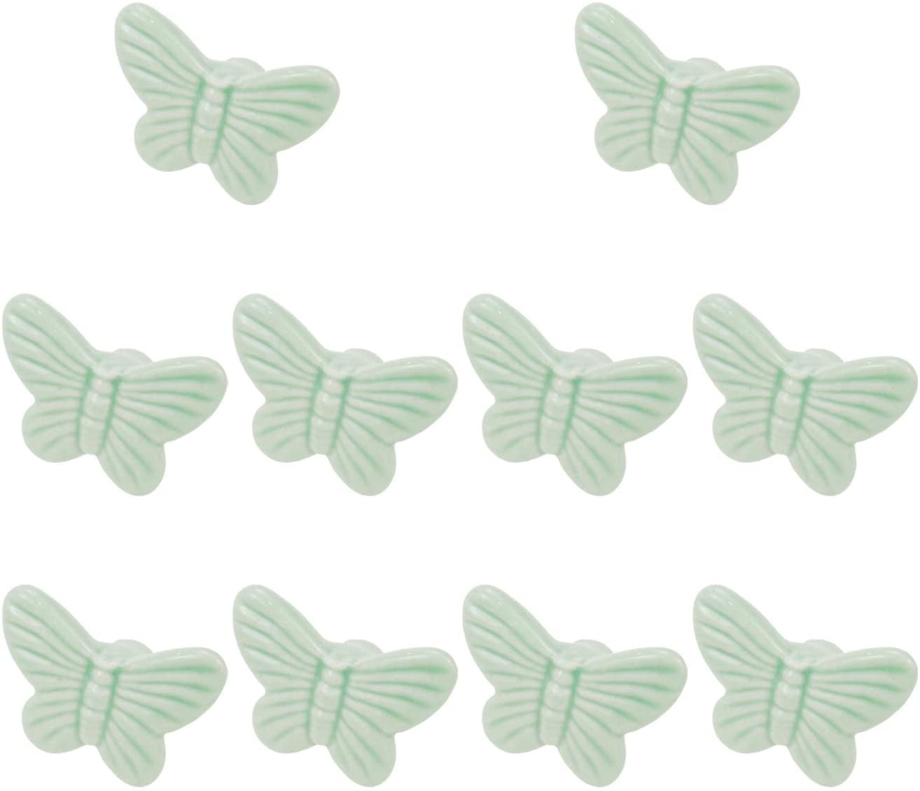 Butterfly Cabinet Knobs,Single Hole Pulls Handles,Ceramic Pulls Knobs ...