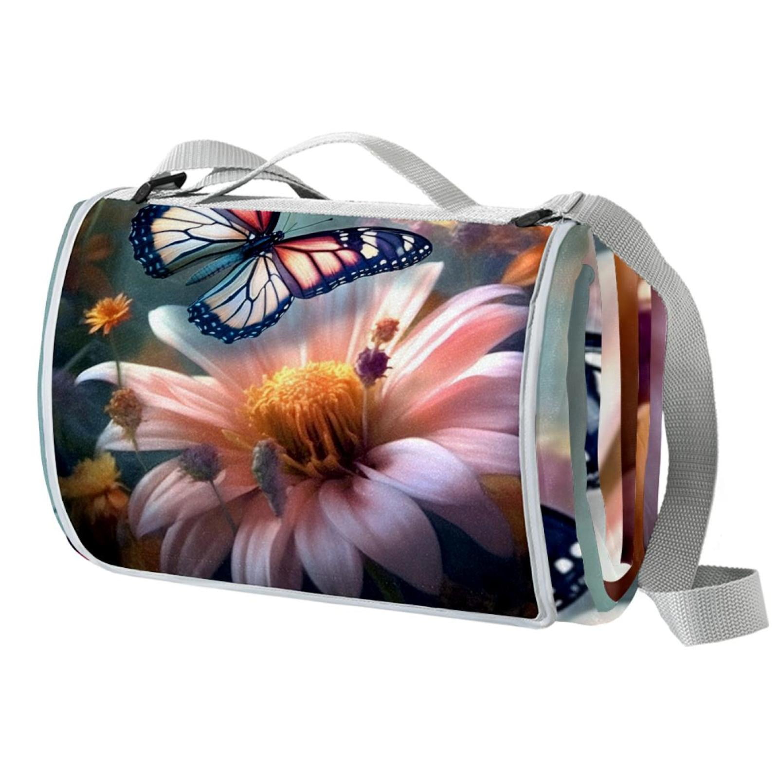 Butterfly Canvas Picnic Blanket Waterproof and Foldable - Extra Large ...