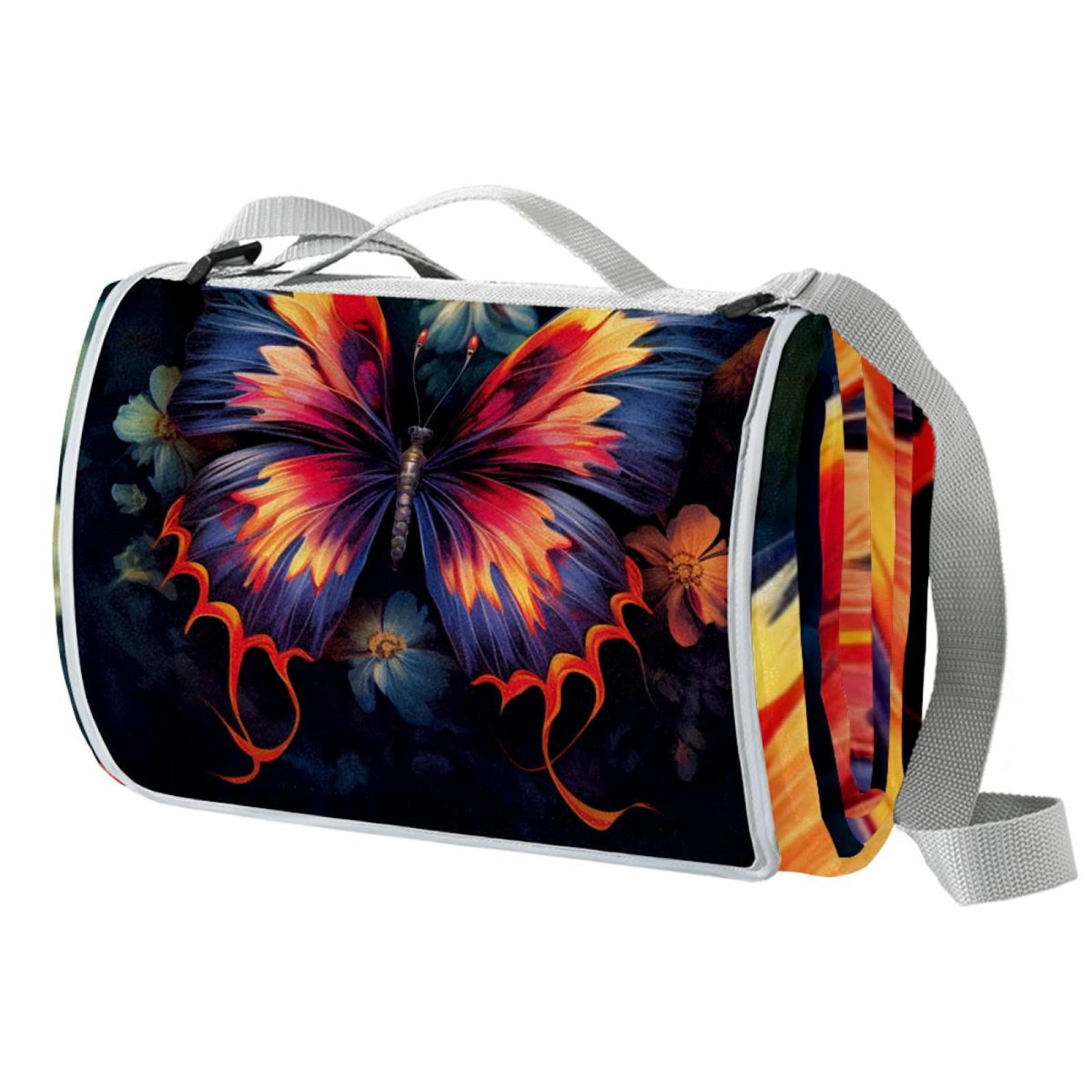 Butterfly Canvas Picnic Mat for Outdoor Activities - Waterproof and ...