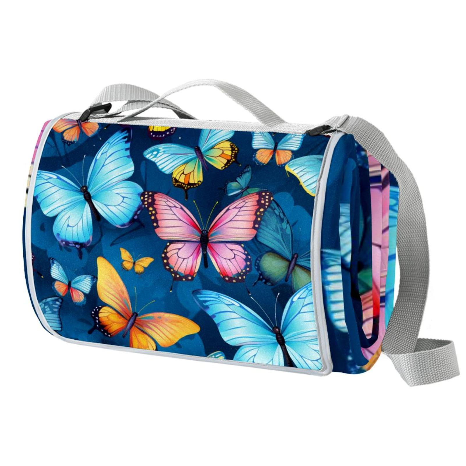 Butterfly Canvas Picnic Mat for Outdoor Activities - Waterproof and ...