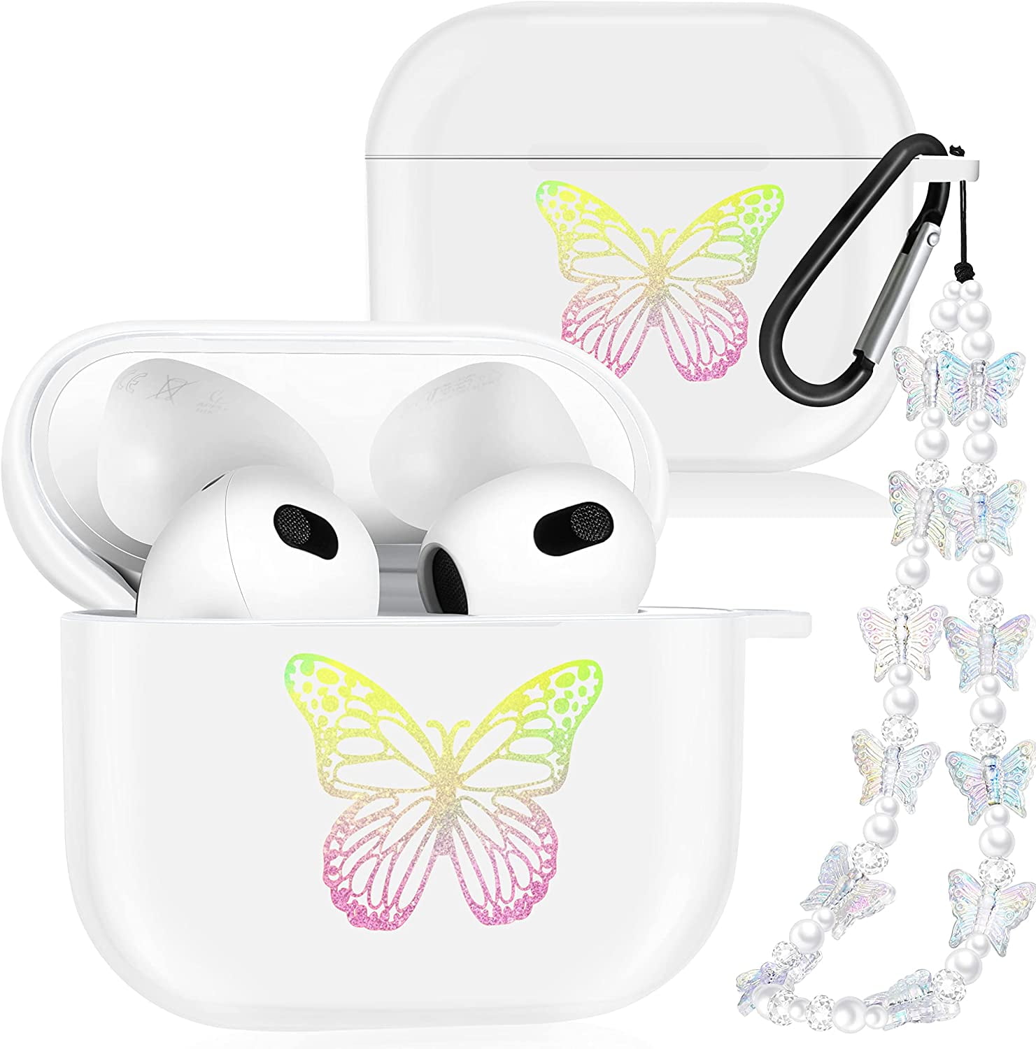 Butterfly Case for AirPod 3 (2021) Aesthetic Cute Cases Women Girls ...