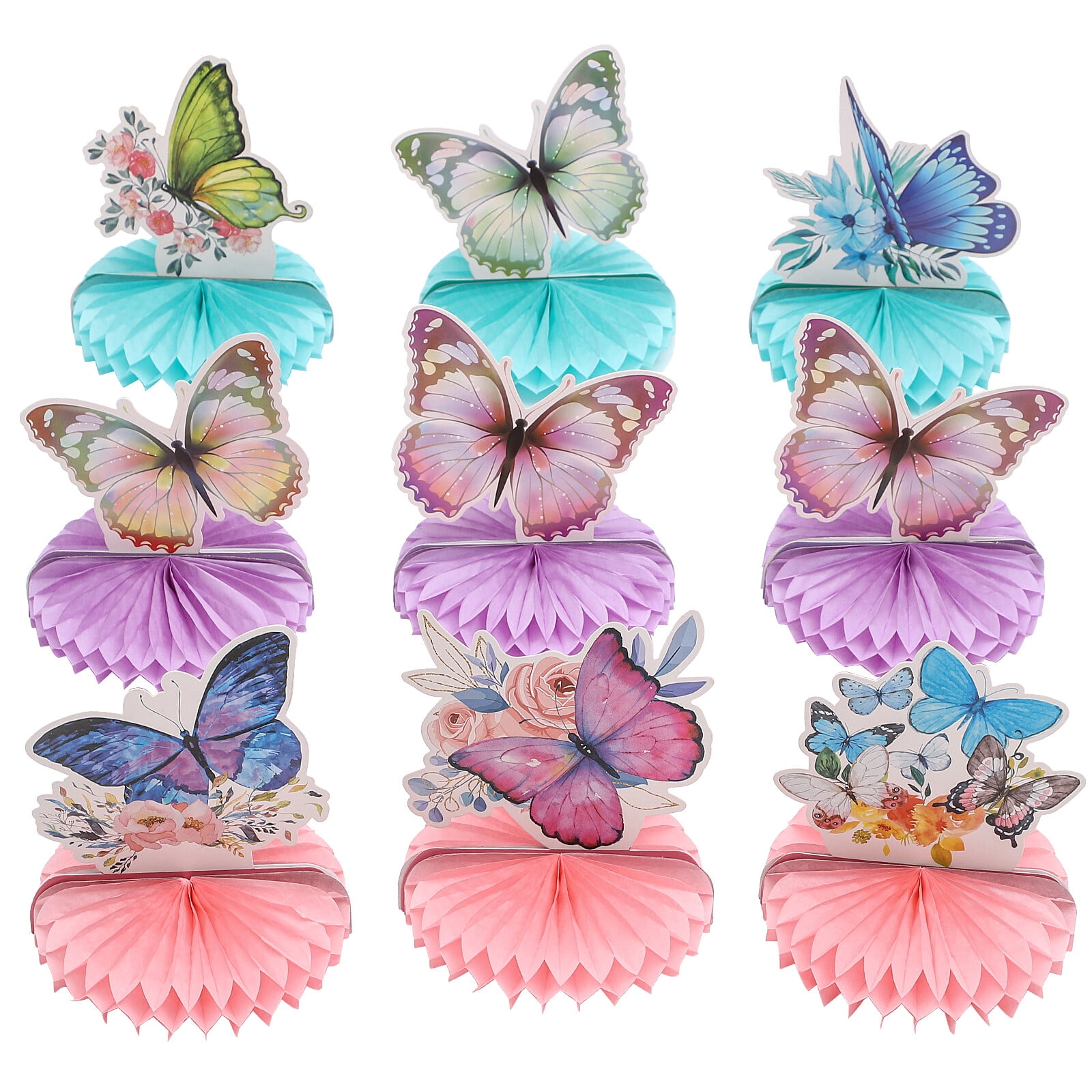 Butterfly Centerpieces for Tables 9 Pcs Honeycomb Set Ornament ...
