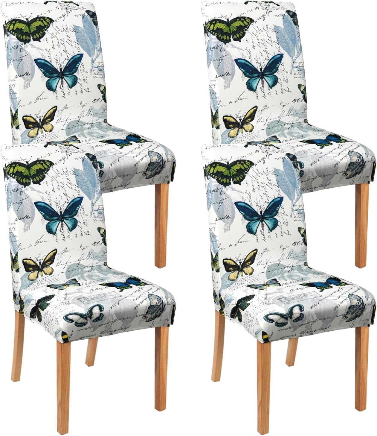 Butterfly Chair Covers for Dining Room 4 Pack - Walmart.com