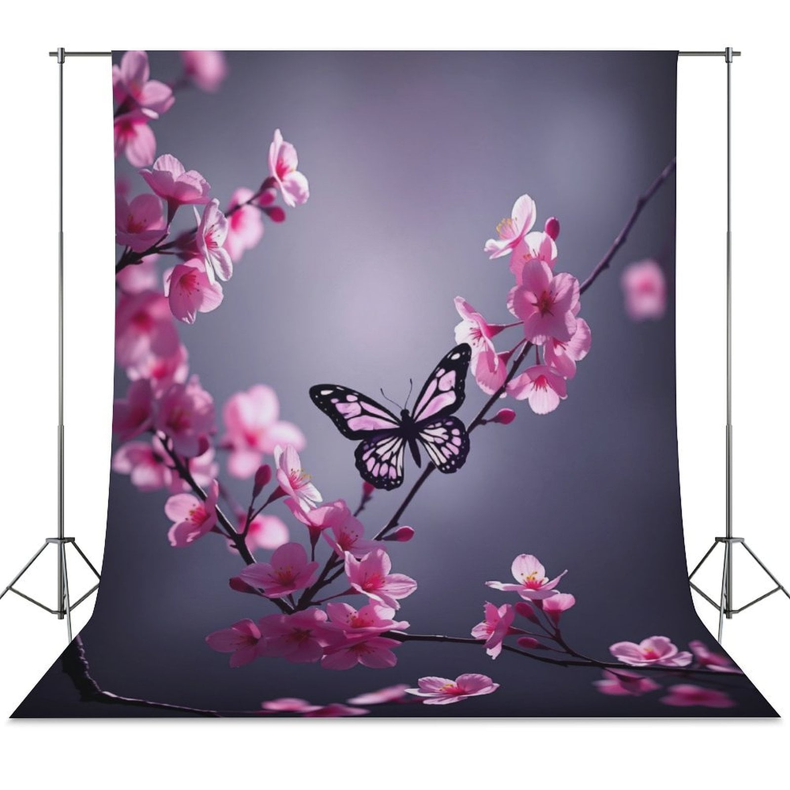 Butterfly Cherry Blossom Beauty Photography Backdrops Adult Photostudio ...