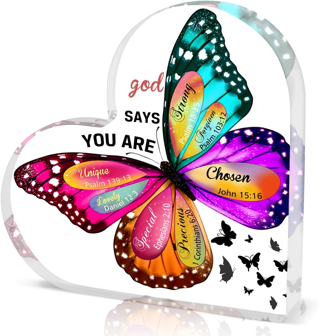 Butterfly Christian Gifts for Women, Christian Bible Verses Decor ...
