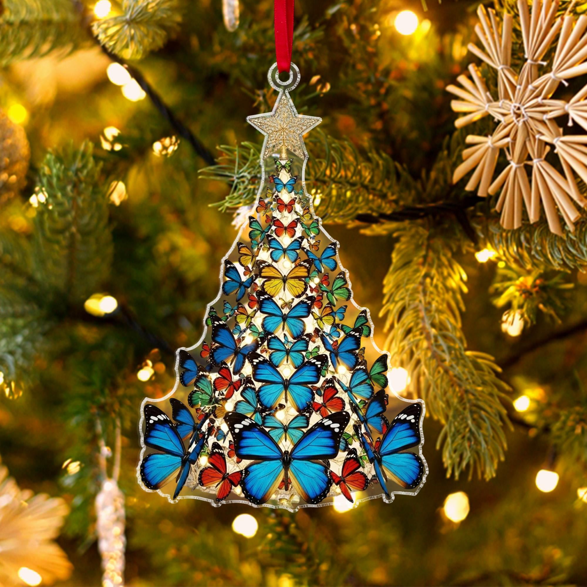 Butterfly Christmas Ornament, Butterfly Christmas Tree Ornaments ...