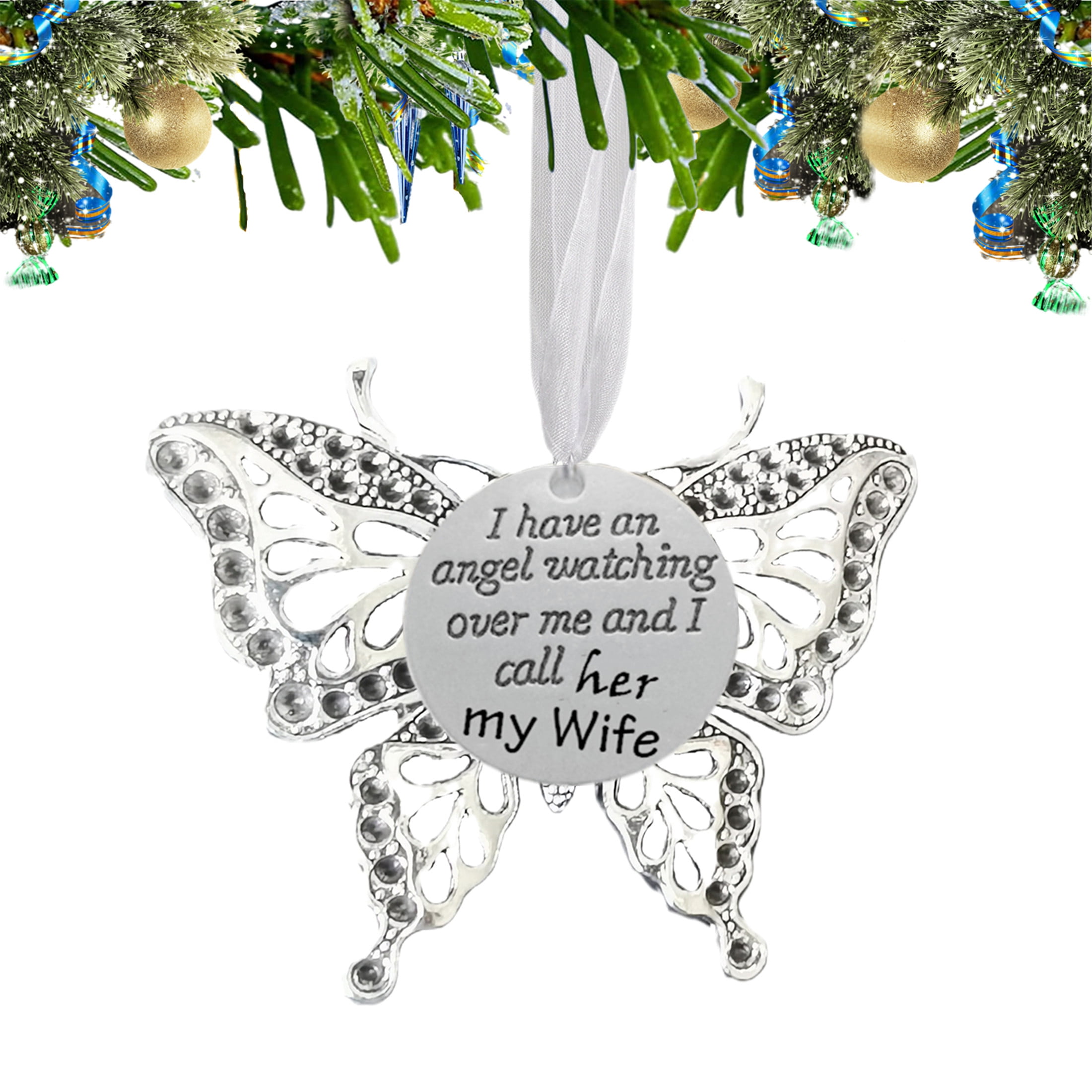 Marakabeis Butterfly Sympathy Memorial Ornament for Christmas Tree ...