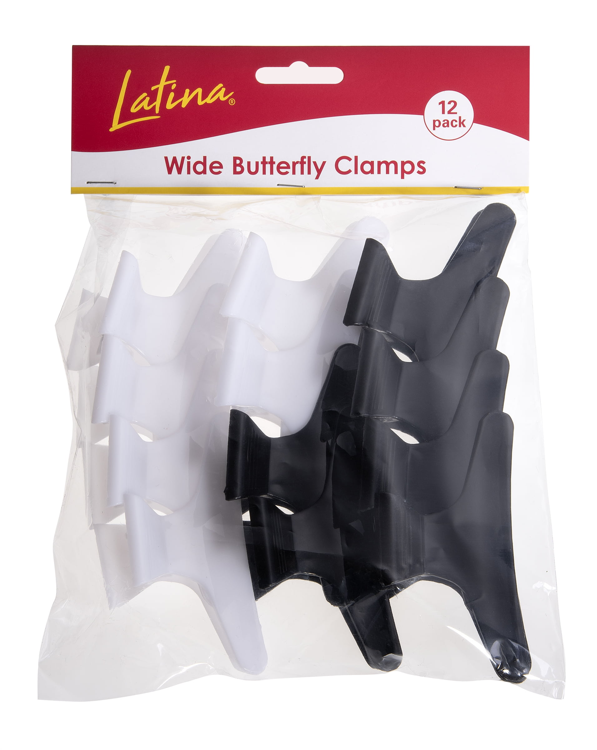 Butterfly Clamps 1-dozen * Size: Large 3" * Assorted Colors ...