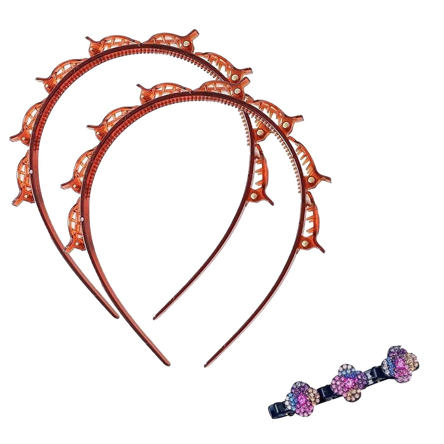 Butterfly Clip Headband with Clips,90s Headbands Bangs Professional ...