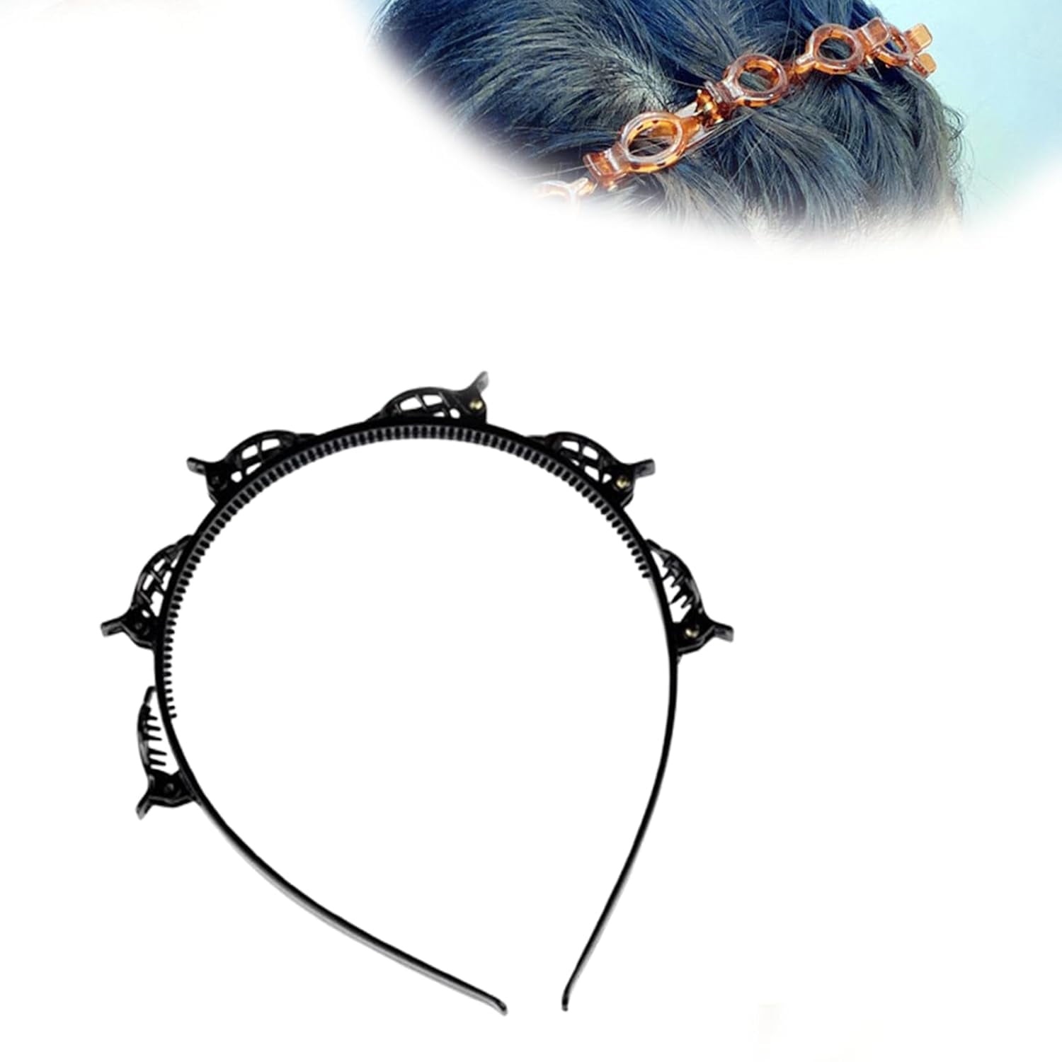 Butterfly Clip Headband for Women, Curly Hair Clip Headband, 90s ...