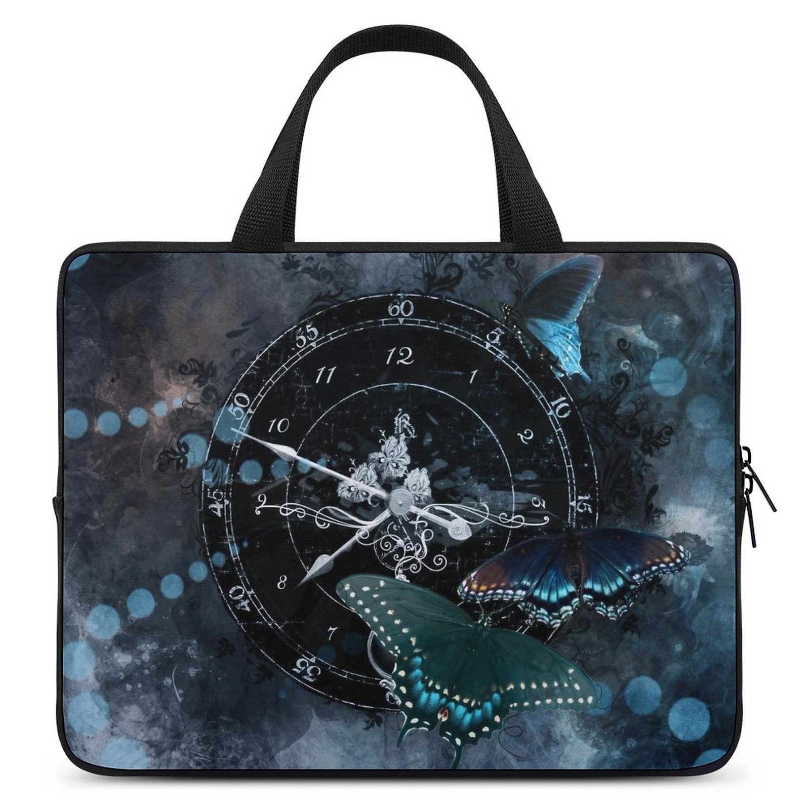 Butterfly Clock Laptop Bag Women Man 10 12 13 15 17 Inch Office ...