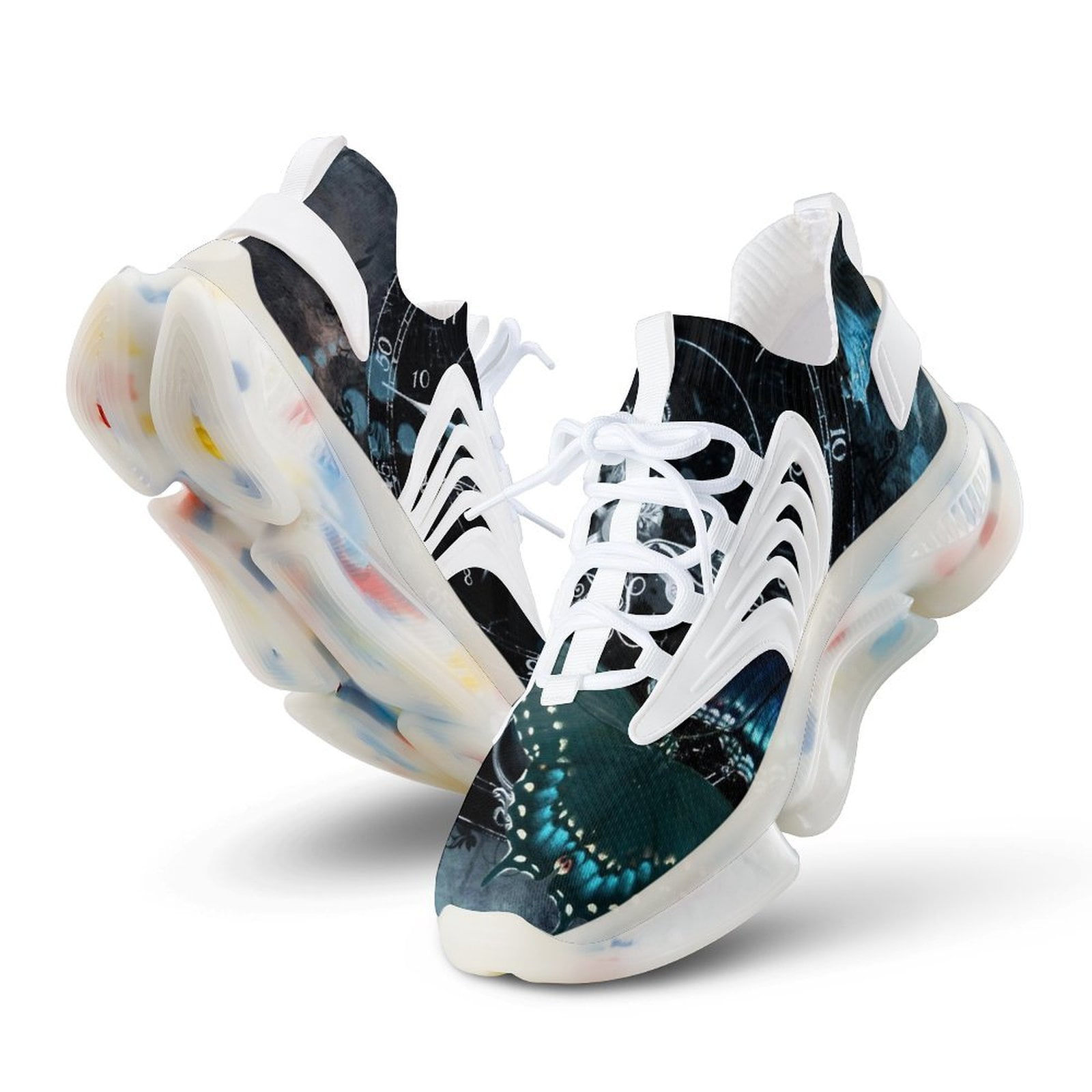 Butterfly Clock Walking Shoes for Men Woman Lightweight Tennis Fashion ...