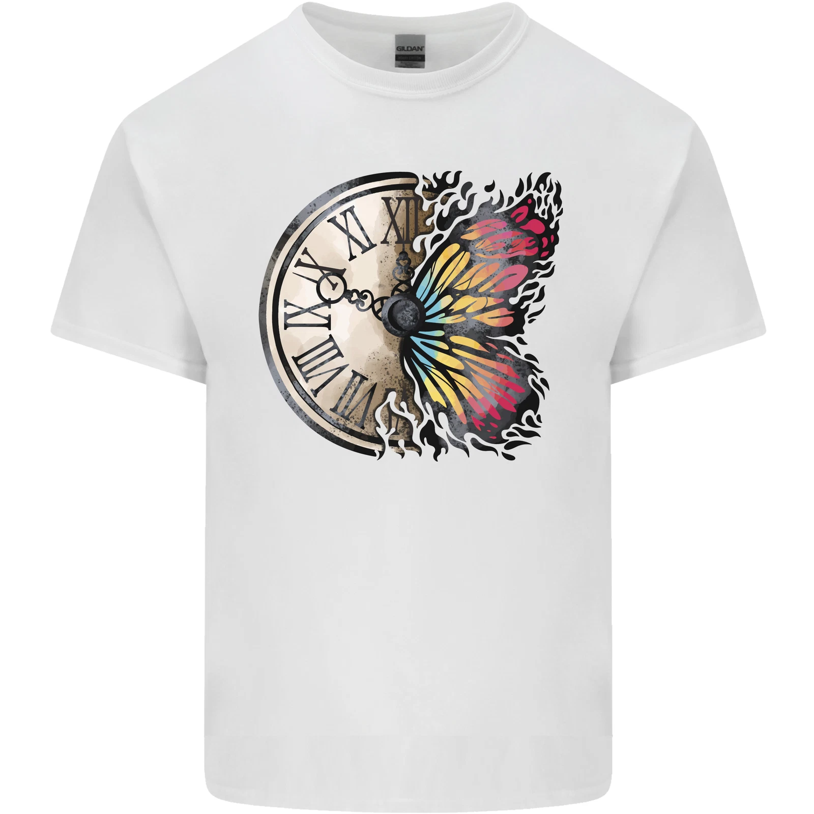 Butterfly Clock with a Goth and Macabre and Dark and Art and Insect ...